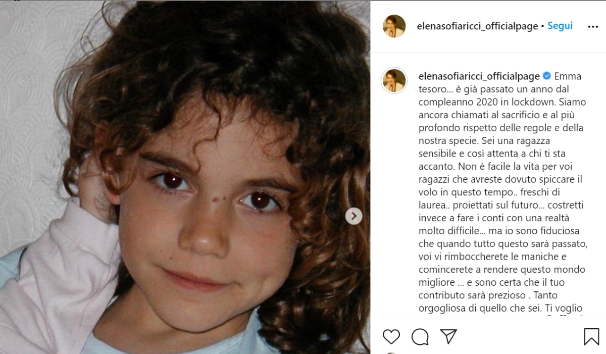 Elena Sofia Ricci, come è diventata la figlia Emma che oggi ha 25 anni
